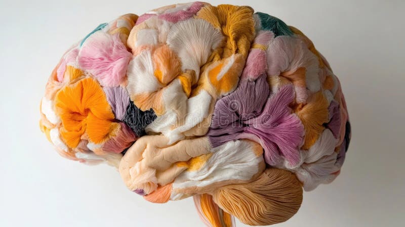 Colorful Textile Brain Sculpture Stock Illustrations – 15 Colorful ...