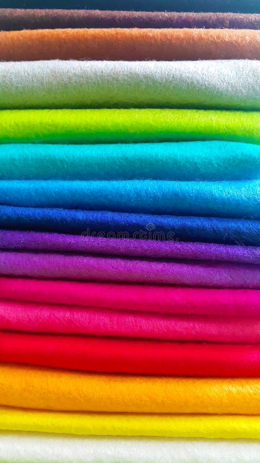 Colorful Textile And Craft Material Stock Photo - Image of material ...