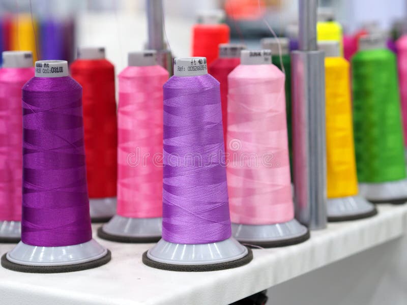 Colorful Textile Threads Industry for Background Stock Image - Image of ...