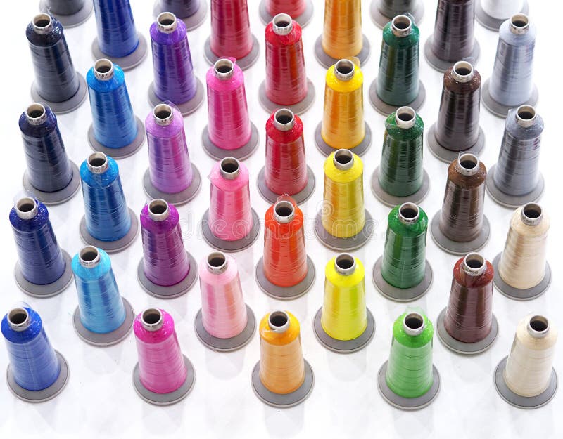 Colorful Textile Threads Industry For Background Stock Photo - Image of ...