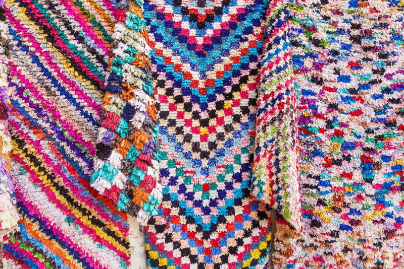 Textile Fabrics from Marrakesh Stock Photo - Image of morocco, bags ...