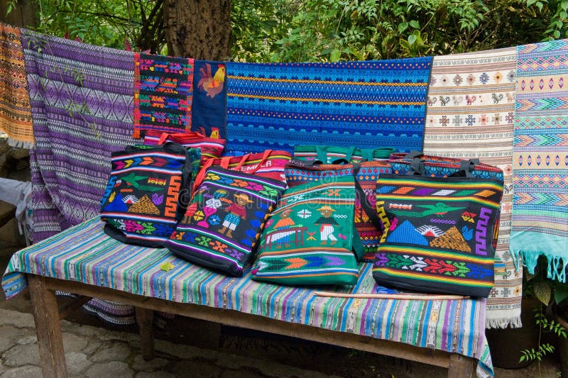 Colorful Hand Crafted Textiles Stock Photo - Image of decorative ...