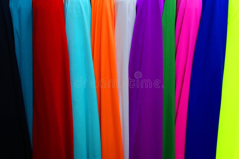 Colorful textiles stock photo. Image of selling, soft - 77797640