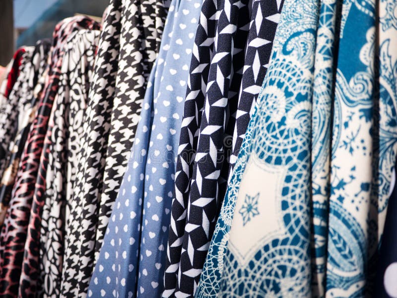 Colorful textiles stock photo. Image of textile, focus - 82348002