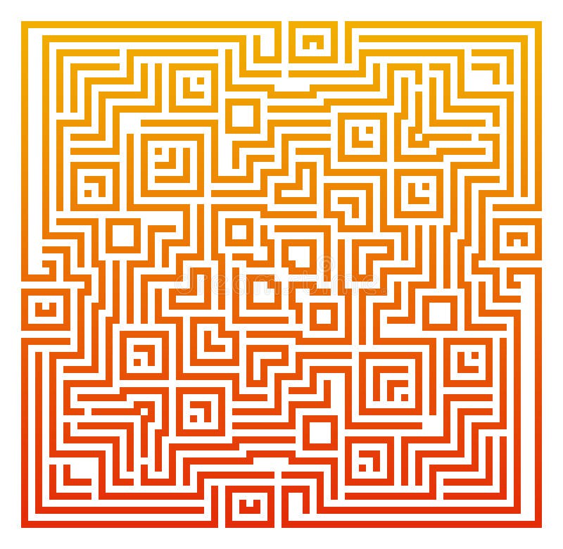 Texture of Labyrinth on a White Background Stock Illustration ...