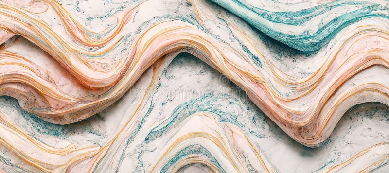 Colorful Pastel Textured Marble Wave Background Stock Illustration ...