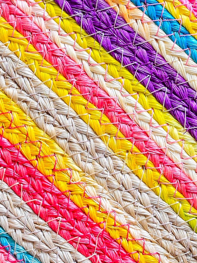 Colorful Texture of Weave Reed Handcraft Stock Photo - Image of pink ...