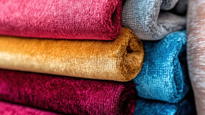 Colorful Textured Fabric Rolls for Interior Design and Decor ...