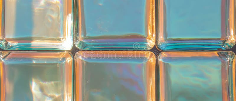 Colorful Textured Glass Blocks Creating an Attractive Decorative ...