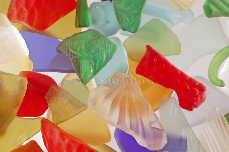 Colorful Textured Glass Pieces Stock Photo - Image of white, piece: 6268650