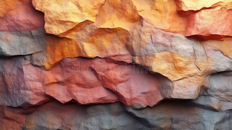 Colorful Textured Rock Surface, Geological Formation. Natural Patterns ...