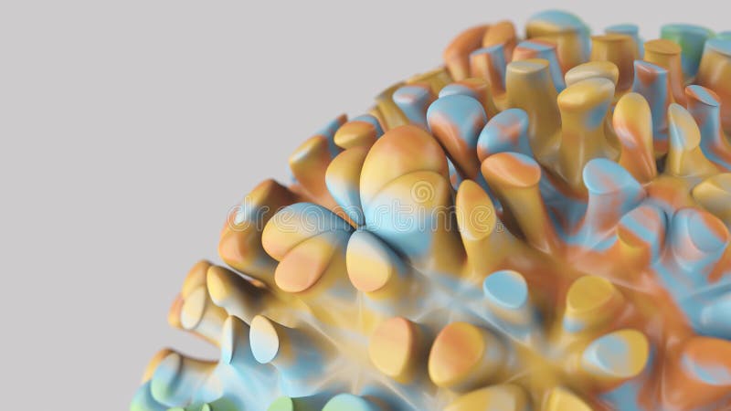 Colorful Textured Sphere. Astract Illustration, 3d Render, Close-up ...