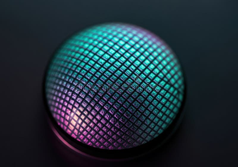 Colorful Textured Sphere with a Grid Pattern Reflecting Light Stock ...
