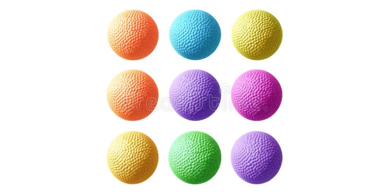 Colorful Textured Spheres in Grid Arrangement. Vibrant Design Elements ...