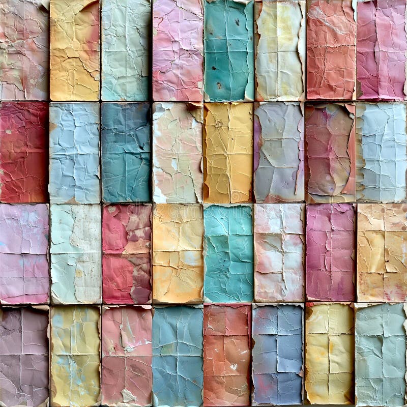 Colorful Textured Squares Arranged in an Artistic Pattern in a Creative ...