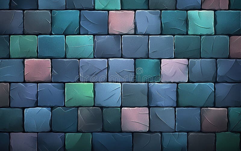 Colorful Textured Tiles Arranged in a Seamless Pattern Creating a ...