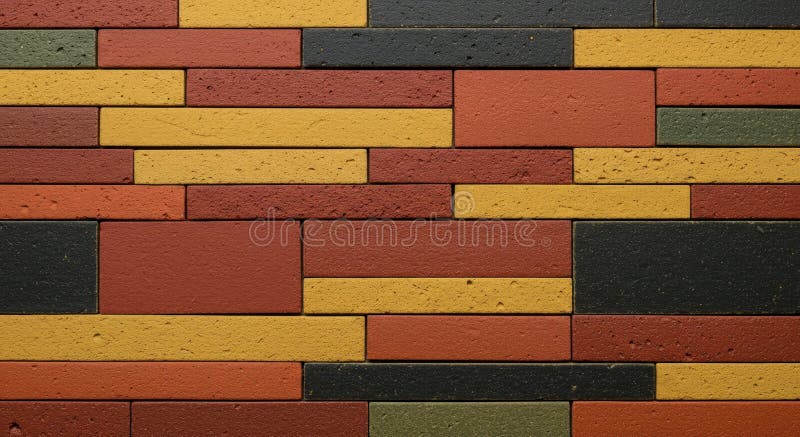 Colorful Textured Wall Made of Irregular Brick Patterns Stock Image ...