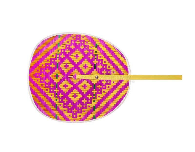 Native Fan Made from Palm Leaves on White Background Stock Image ...