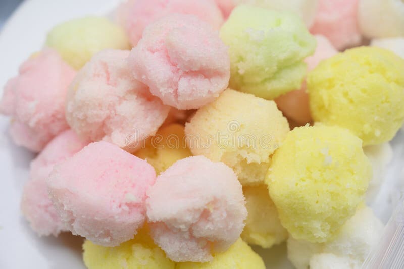 Colorful Thai Rice Flour Muffin Stock Photo - Image of sweet, bakery ...