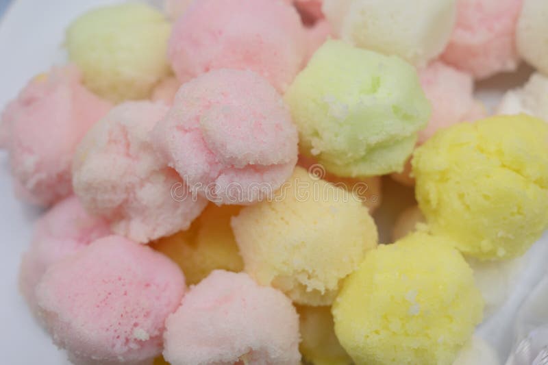 Colorful Thai Rice Flour Muffin Stock Image - Image of tasty, delicious ...