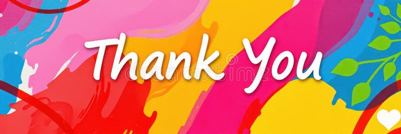 Colorful Thank You Note with Vibrant Abstract Patterns for Expressing ...