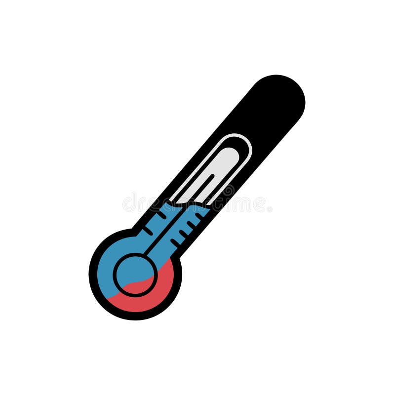 Colorful Thermometer Vector Illustration for Temperature and Weather ...