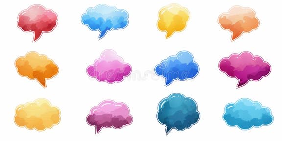 Colorful Thought Bubbles stock image. Image of thought - 366128125