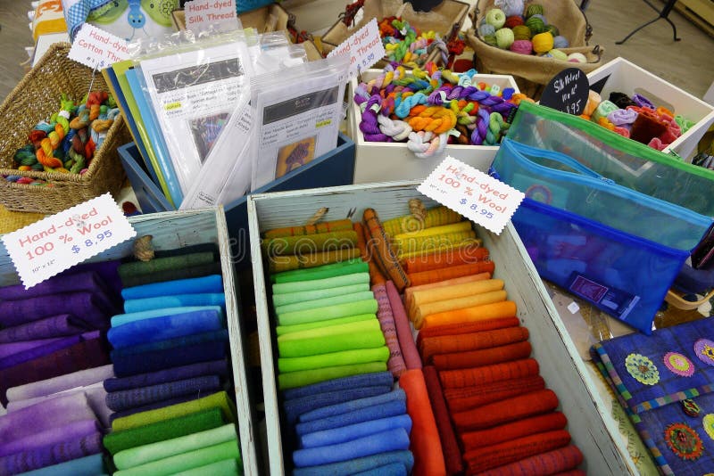 Thread and Pieces of Cloth at a Patchwork Quilt Store Editorial Photo ...
