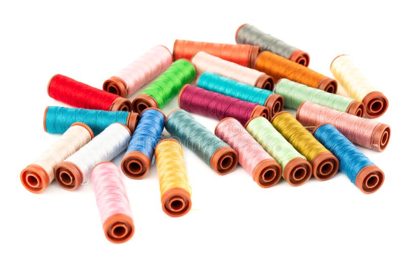 Colorful thread reels stock photo. Image of copy, equipment - 204020546