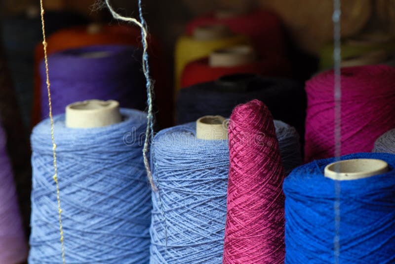 Colorful Thread Spools stock photo. Image of reel, manufacture - 5396950