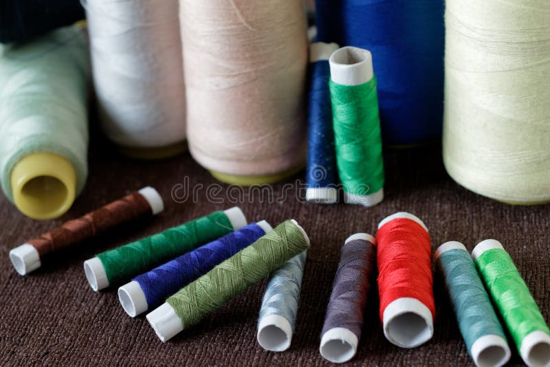 Colorful Thread Spools Background Stock Photo - Image of spools, design ...