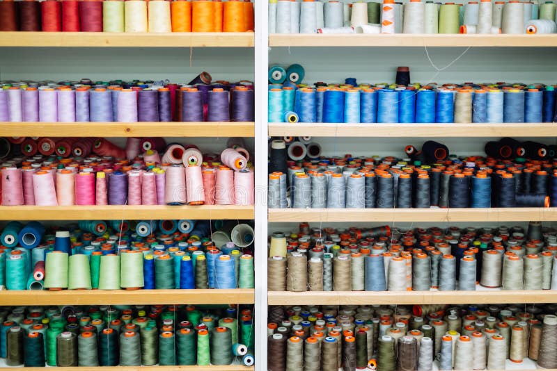 Colorful Thread Spools Used in Fabric Industry Stock Photo - Image of ...