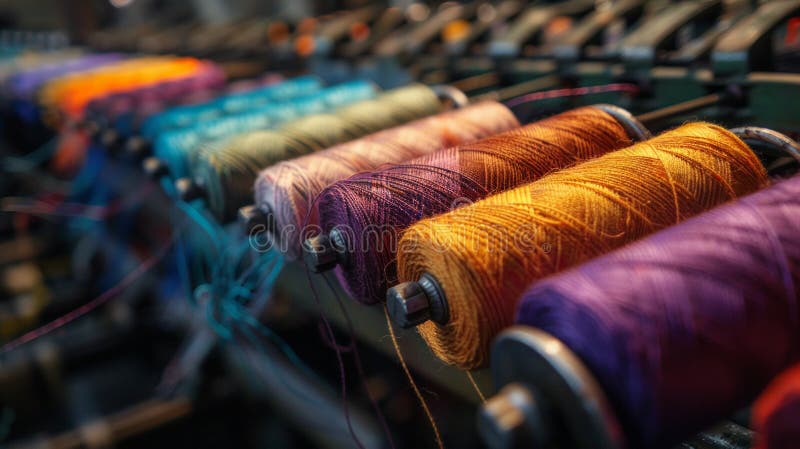 Colorful Thread Spools Used in Fabric and Textile Industry Stock Image ...