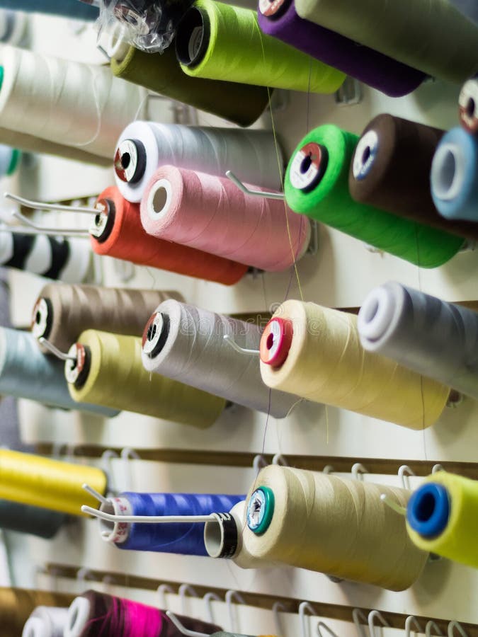 Colorful Thread Spools Used in Fabric and Textile Industry Stock Image ...