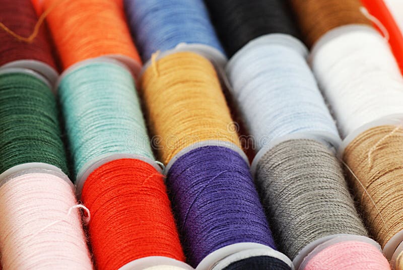 Colorful threads stock photo. Image of thread, textiles - 12823608