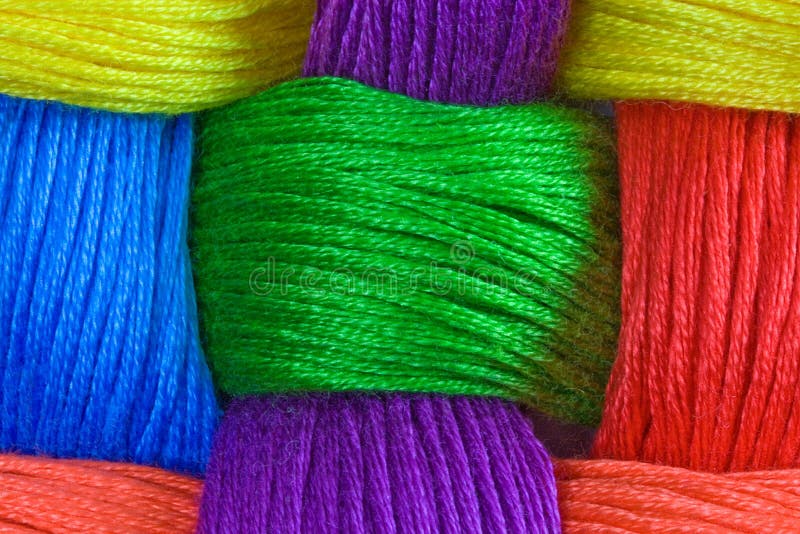 Colorful threads stock image. Image of purple, sewing - 7161507