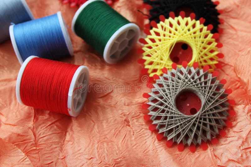 Colorful threads stock image. Image of circle, multicolored - 30409147