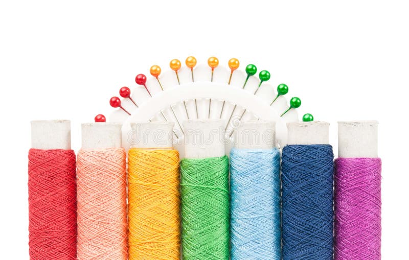 Colorful Sewing Thread stock image. Image of cotton, leisure - 18150423