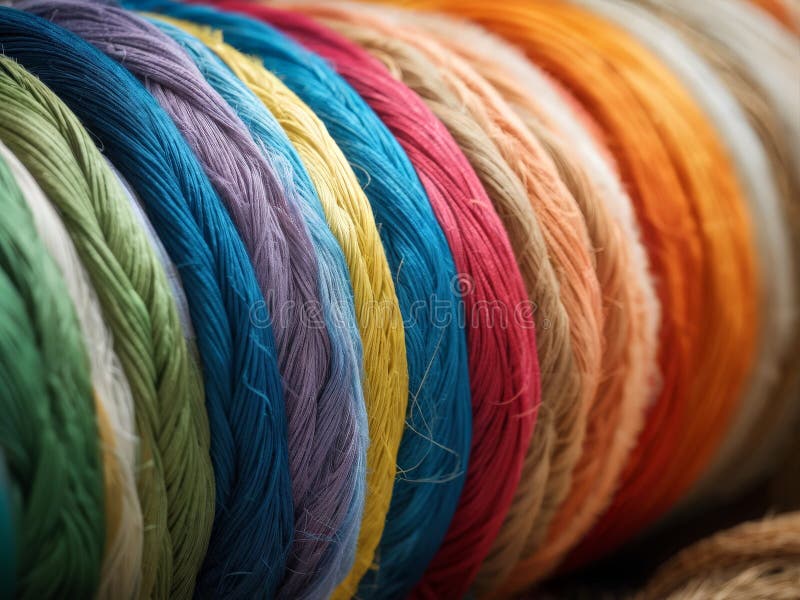 Colorful Threads for Embroidery Stock Illustration - Illustration of ...