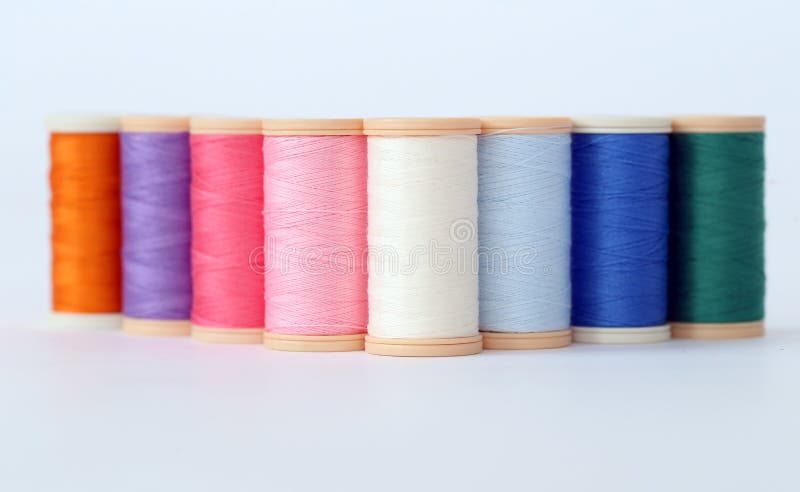Colorful Threads on the Table Stock Photo - Image of fashion, creative ...