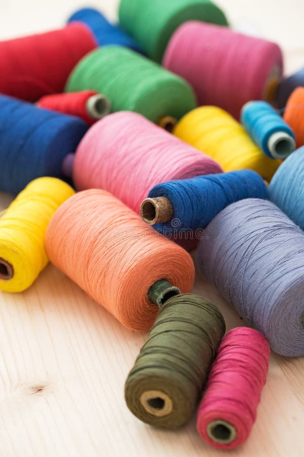 Colorful Threads on the Table Stock Image - Image of close, color: 42354449