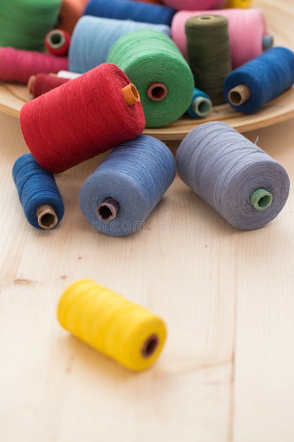 Colorful Threads on the Table Stock Photo - Image of embroidery ...
