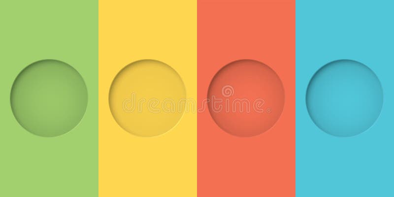 4 of Colorful Three Dimension Circle Frame Paper Cut Style on Vector ...