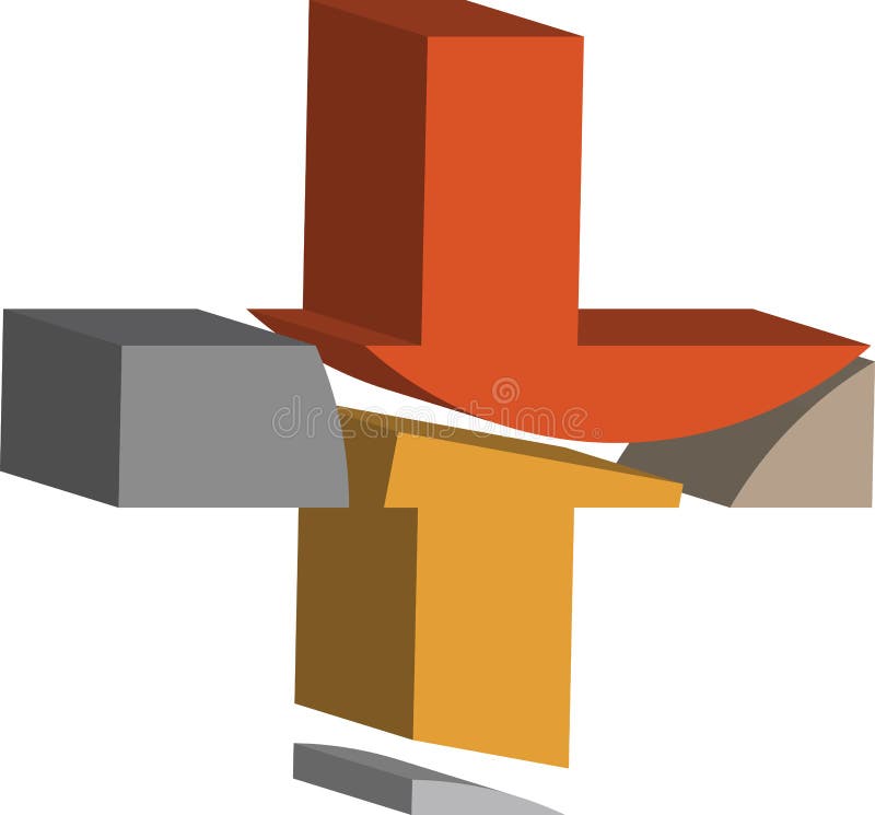 Abstract cross Symbol stock vector. Illustration of concept - 100428383