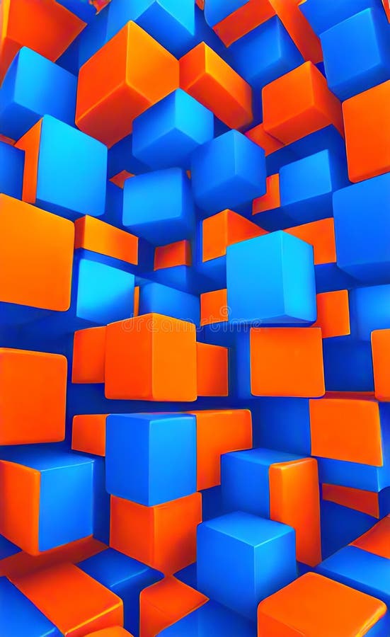 Colorful Three Dimensional Cube Background Texture. a Wall with ...