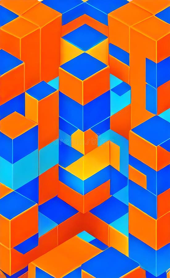 Colorful Three Dimensional Cube Background Texture. a Wall with ...