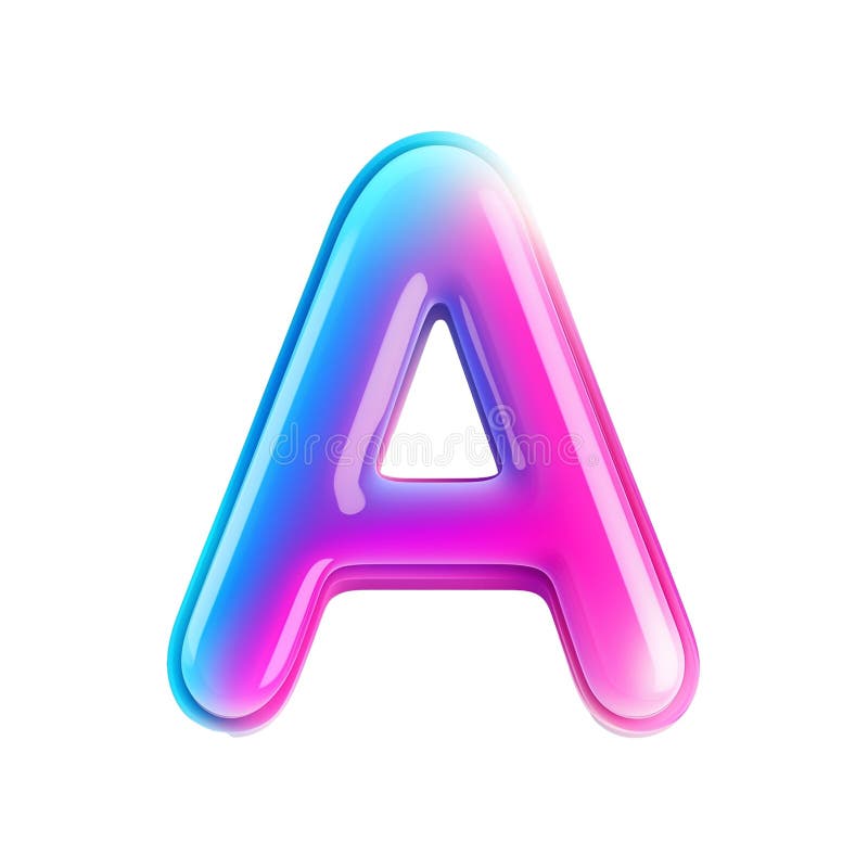 Colorful Three-dimensional Letter a with a Smooth Gradient Design ...