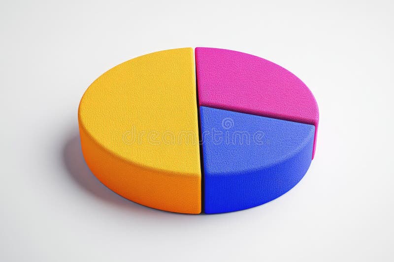 Colorful Three Dimensional Pie Chart Representing Data and Business ...
