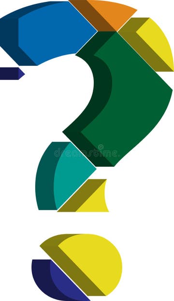 3d QUESTION MARK symbol stock vector. Illustration of font - 100480394