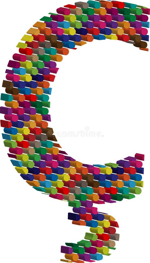 Colorful Three-dimensional Symbol Stock Vector - Illustration of ...